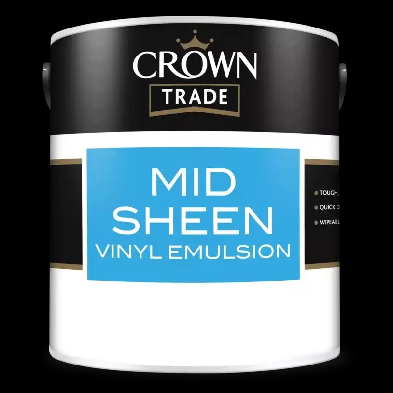 Crown Trade Mid Sheen Vinyl emulsion | Water based emulsion